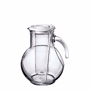 Bormioli Rocco Kufra Jug with Ice Container and White Lid, 72-3/4-Ounce