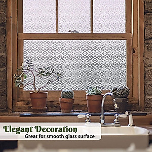 Window Film Window Decal Matte Frosted Decorative Window Film Privacy UV Protection Stained Glass Vinyl for Home Static Cling Self Adhesive Film Privacy Window Decal (Size : 45x500 cm)
