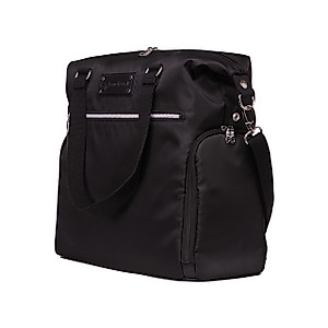 Sarah Wells Lizzy Breast Pump Bag - Compatible with Spectra, Medela, and More - Insulated Cooler Pocket (Black)
