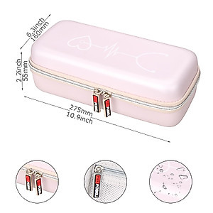 FBLFOBELI Stethoscope Case Compatible with 3M Littmann Classic III/Lightweight II S.E/MDF Acoustica Deluxe Stethoscopes, Includes Mesh Pocket for Nurse Accessories for Work (Pink)