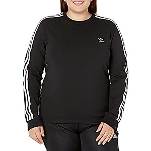 adidas Originals,womens,3-Stripes Long Sleeve,Black,X-Small