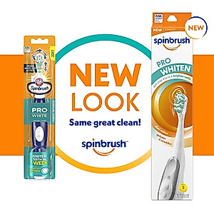 4 Pack: Arm and Hammer Spinbrush Pro Whitening Soft, Colors May Vary