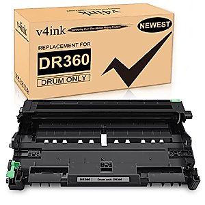 v4ink Compatible Drum Replacement for Brother DR360 Drum Unit Work with HL-2140 HL-2170W DCP-7030 DCP-7040 MFC-7340 MFC-7345N MFC-7440N MFC-7840W Prtiner, 1-Pack
