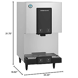 Hoshizaki DCM-271BAH, Cubelet Ice and Water Dispenser, Air-Cooled, Built in Storage Bin
