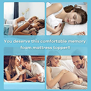 KOMFOTT 3 Inch Queen Gel Memory Foam Mattress Topper, Ventilated Ultra Soft Cooling Gel Mattress Pad with CertiPUR-US Certification, Pressure Relief Bed Topper for Back Pain