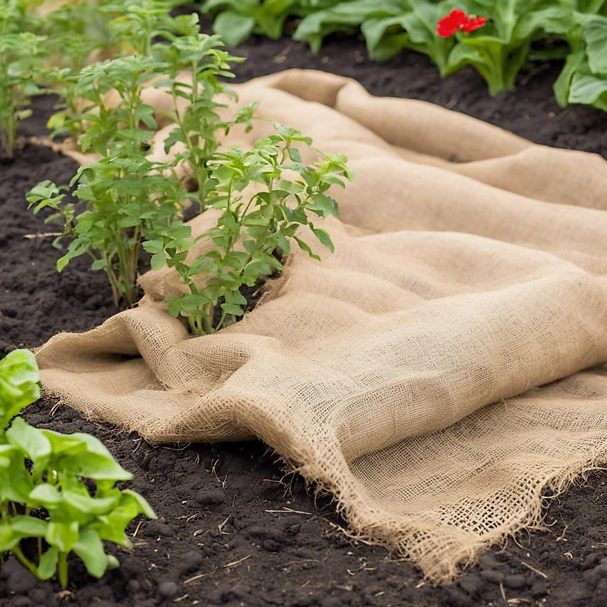 40 inches Wide x 24 feet Long Burlap Roll - Premium Jute Liner | Heavy Duty (7 oz) | Frost Guard Seed Cover for Gardening | Natural Jute-Burlap - 8 yds | Ideal for Erosion Control,Table Runners,Decor