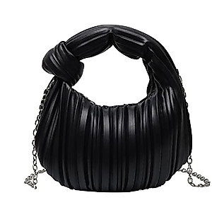 ELDA Knotted Clutch Crossbody Purse for Women Cloud Handbag Fashion Dumpling Bag Ruched Pouch Bag
