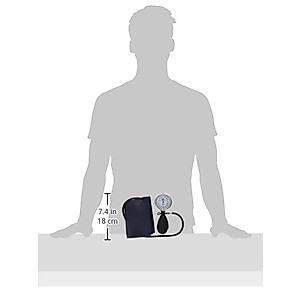 MABIS Caliber Series One Handed Manual Blood Pressure Cuff, Blood Pressure Sphygmomanometer, Adult Blood Pressure Cuff, Blue