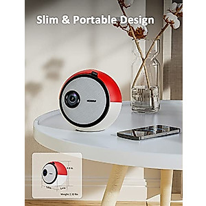 NexiGo Mini Portable Projector, for Cartoon, Kids Gift, 80 ANSI Lumen, Movie Projector, Native 720P Compatible with Full HD 1080P, up to 4K, HDMI, USB Interfaces (Garnet)