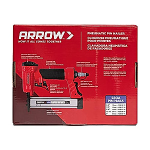 Arrow PT23G 23 Gauge Compact Pneumatic Pin Nail Gun, Oil-Free, Fits 3/8”, 1/2”, 5/8”, 13/16” and 1” Nails