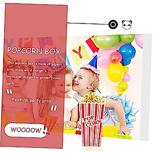 BESTOYARD 30 Pcs Popcorn Popcorn Bucket Party Popcorn Containers Striped Popcorn Boxes Disposable Popcorn Bags Disposable Cake Containers Candy Containers Disposable Containers Snack Bag