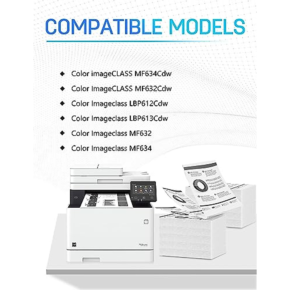 045 Toner Cartridge Set Replacement for Canon 045 Toner Cartridges Canon MF634cdw Toner Canon MF632cdw Toner for Canon Color ImageCLASS MF634Cdw MF632Cdw LBP612Cdw LBP613Cdw MF632 MF634 Printer