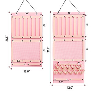 AVITORO 2PC Headband and Hair Bows Holder for Girls, Headband Organizer Hair Clips Storage Hanger for Baby, Baby Headbands Hair Bows Rack Hair Accessory Storage Display Wall Hanging for Girl Room