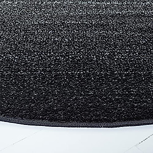 Safavieh Adirondack Collection 8' x 8' Round Black/Grey ADR183F Modern Non-Shedding Area Rug