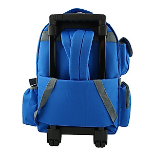 Deluxe Wheeled Rolling Backpack for School with Premium Sturdy Wheels Royal