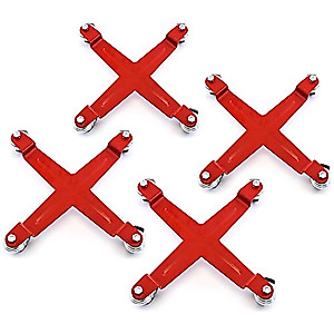 4 Steel Heavy Duty 5 Gallon Drum Bucket Dolly Dollies Steel Frame Easy Push Roll Swivel Casters