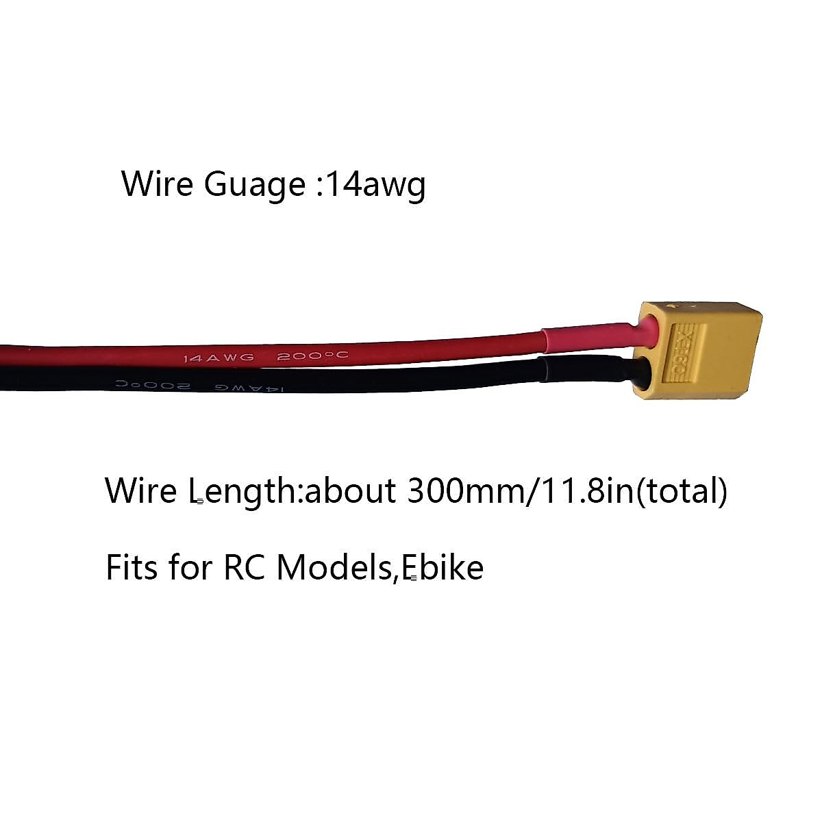 JINOARC 2Pcs XT60 Switch RC Large Current On/Off Switch with XT60 Plug for Ebike RC Airplane Drone Car ESC Lipo Battery