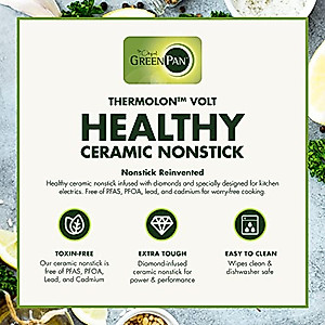 GreenPan Elite 7-in-1 Multi-Function Contact Grill & Griddle, Healthy Ceramic Nonstick Aluminum, Two Sets of Grill & Waffle Plates, Adjustable Shade & Shear, Closed Press/Open Flat Surface, Black
