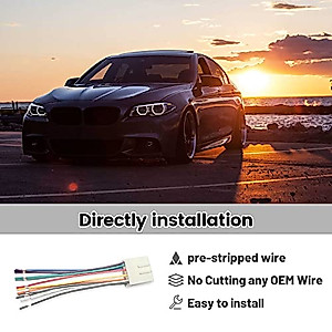 RED WOLF Car Radio Wiring Harness Connector Adapter Aftermarket Stereo Install Adaptor Compatible with Mitsubishi Galant Outlander Montero 1992-2012 Vehicles CD Player Wire Cable Plug