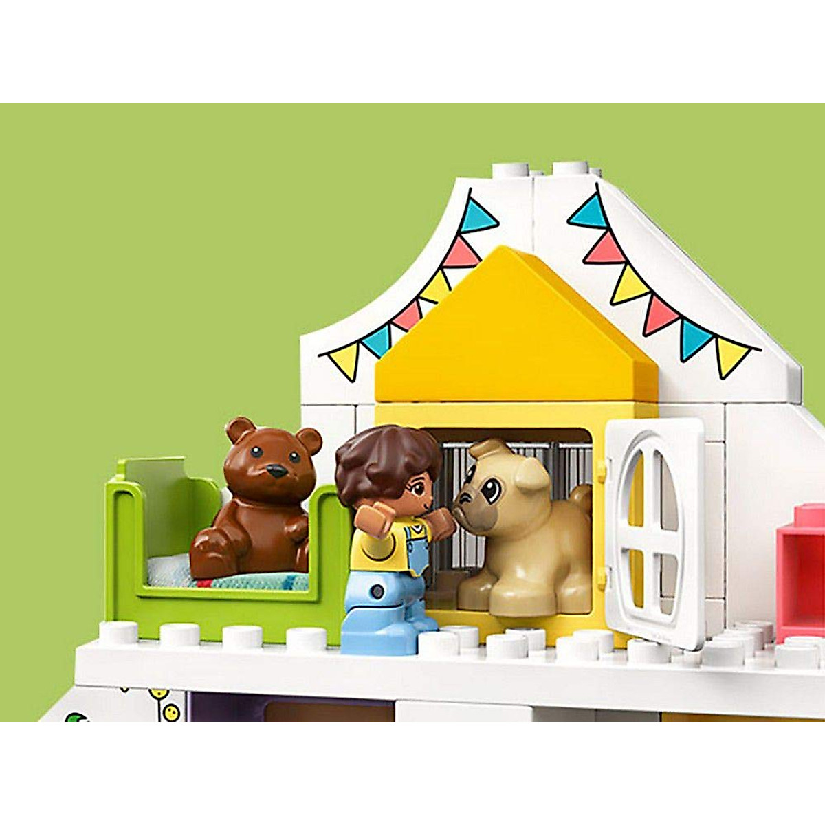 LEGO DUPLO Town Modular Playhouse 10929 Dollhouse with Furniture and a Family, Great Educational Toy for Toddlers (130 Pieces), Multicolor