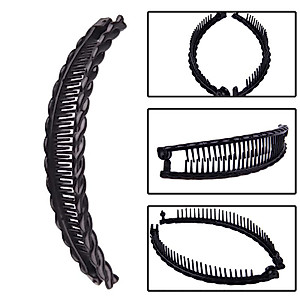 Banana Clips Hair for Thick Fine Hair Clip for Women Girls Fishtail Hair Clip Ponytail Holder Clips for Women Girls Banana Clincher Combs for Long Hair Clamps for Styling 3 Style