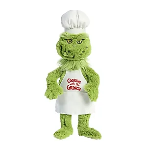 Aurora® Whimsical Dr. Seuss™ Chef Grinch Stuffed Animal - Magical Storytelling - Officially Licensed - Green 14 Inches