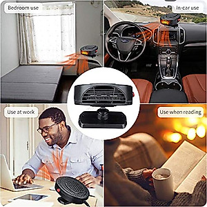 Car Heater Defroster,Portable Car Windshield Heater Fan Defogger 30S Fast Heating,12V150W Cigarette Lighter 2 in 1 Heating/Cooling Micro Car Heater, Low Consumption No Noise