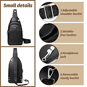 FSD.WG sling Backpack for Men Chest Bag Crossbody Shoulder Bags Travel Bag Purse for Men with Water Resistant