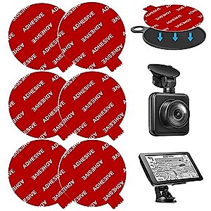 Sticky Adhesive Replacement for Windshield Camera Holder, AZXYI 6pcs 2.76''(70mm) VHB Circle Double-Sided Adhesive Tapes for Dashboard Suction Cup Mount, Mounting Disk Pads, Dash Cam/GPS/Sucker Holder