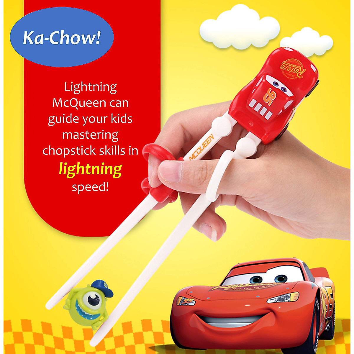 Stitch & Lightning McQueen Chopsticks for Right-handed Children Kids, 2 pairs