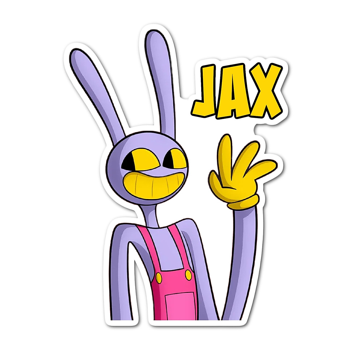 3.5" Amazing Digital Circus Jax rabbit Laminated Laptop Stickers. Sizes in pictures Gift for friends and family perfect for mug tumbler laptop kindle tablet pc and more