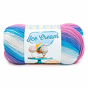 (1 Skein) Lion Brand Yarn Ice Cream Baby Yarn, Moon Mist, 1182 Foot (Pack of 1)