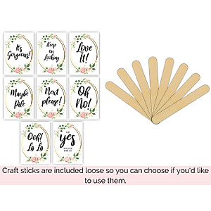 PureRejuva Wedding Dress Shopping Signs Paddles - Say yes to the Dress Props – Ideal for Bridal Dress Shopping Fun with your Bridesmaids (25 Pieces)