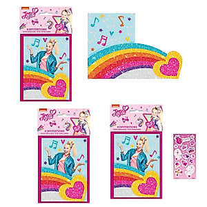 Unique JoJo Siwa Birthday Party Supplies Bundle Pack includes 24 Party Invitations