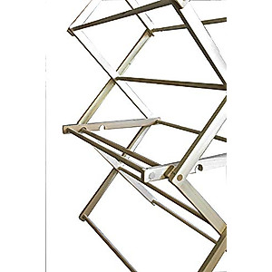 Wooden Amish Made Folding Clothes Drying Rack Handmade for Hanging Laundry (Medium 3'x6')