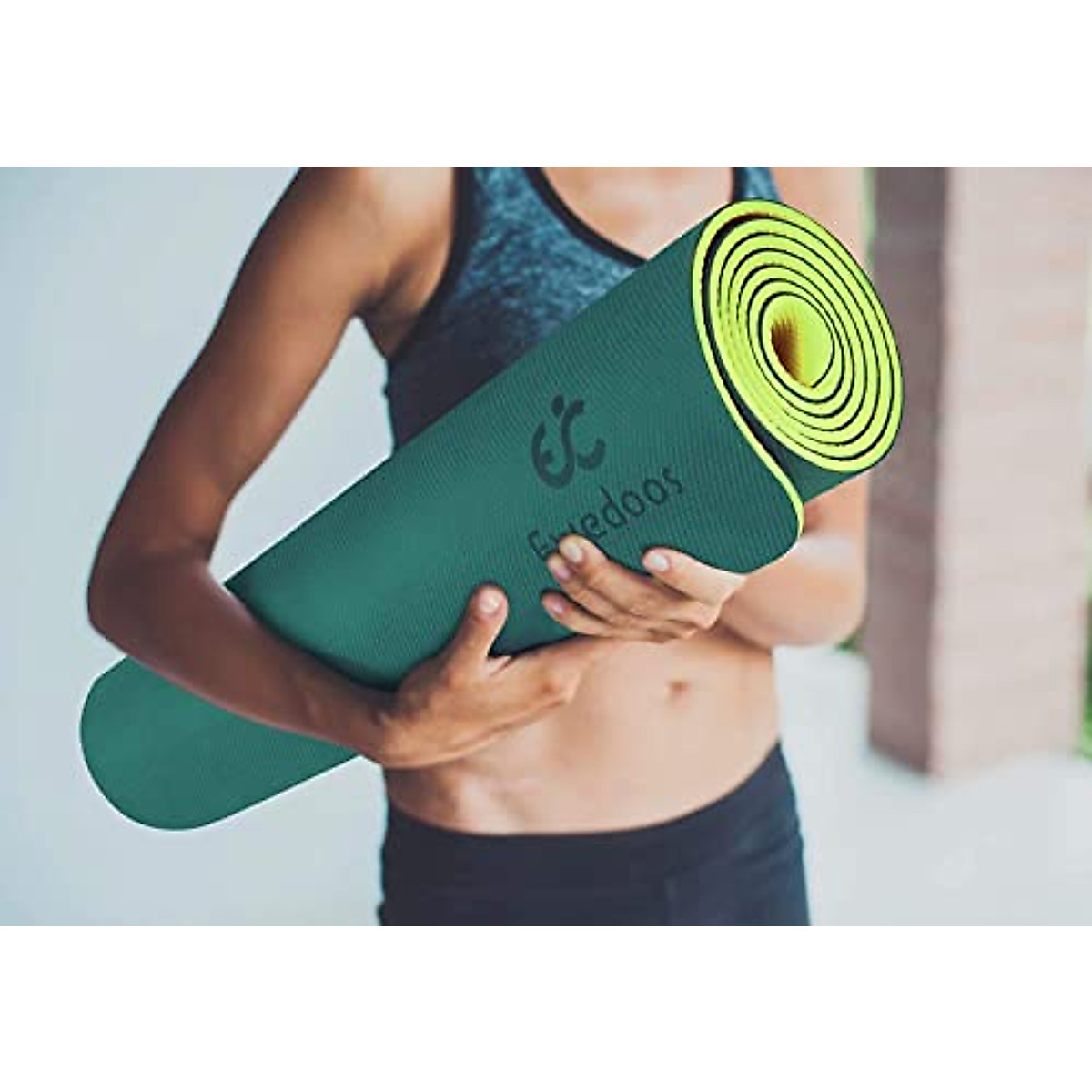 Ewedoos Yoga Mat Non Slip TPE Yoga Mats Exercise Mat Eco Friendly Workout Mat for Yoga, Pilates and Floor Exercise Thick Fitness Mat Carry Strap Included