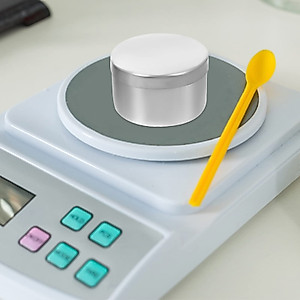 ULTECHNOVO 2pcs Aluminum Tin Jar Refillable Containers Sampling Jar with Lid Round Tin Container for Labs Soil Cosmetic