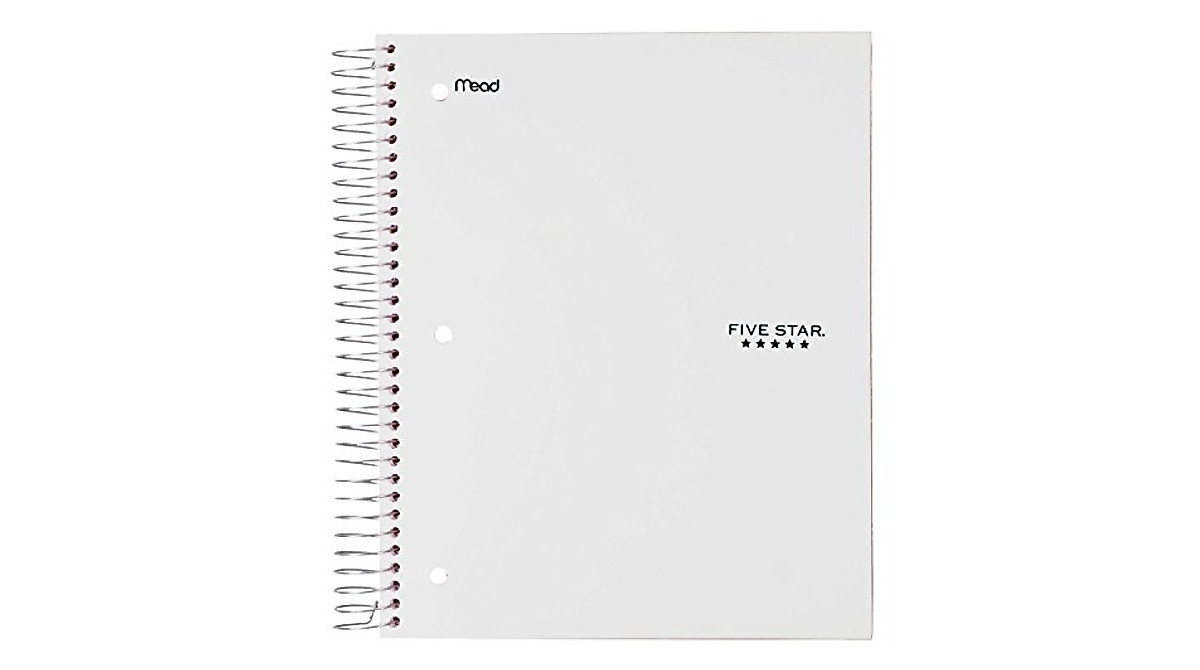 Five Star Spiral Notebooks - 5 Subject, 200 Sheets
