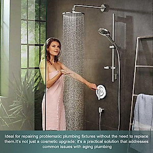 Shower Faucet Cover Plate Escutcheon Replacement for Moen 16090 Chateau Collection Shower Escutcheon Plate, Shower Trim Plate Kit Parts for One-Handle Tub and Shower Faucets, Chrome