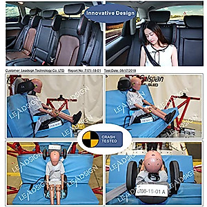 Leadsign Car Seat Headrest Pillow,Adjustable U Shaped Memory Foam Head Neck Support Cushion, Both Sides Travel Sleeping Pillow for Kids Adults (Beige)