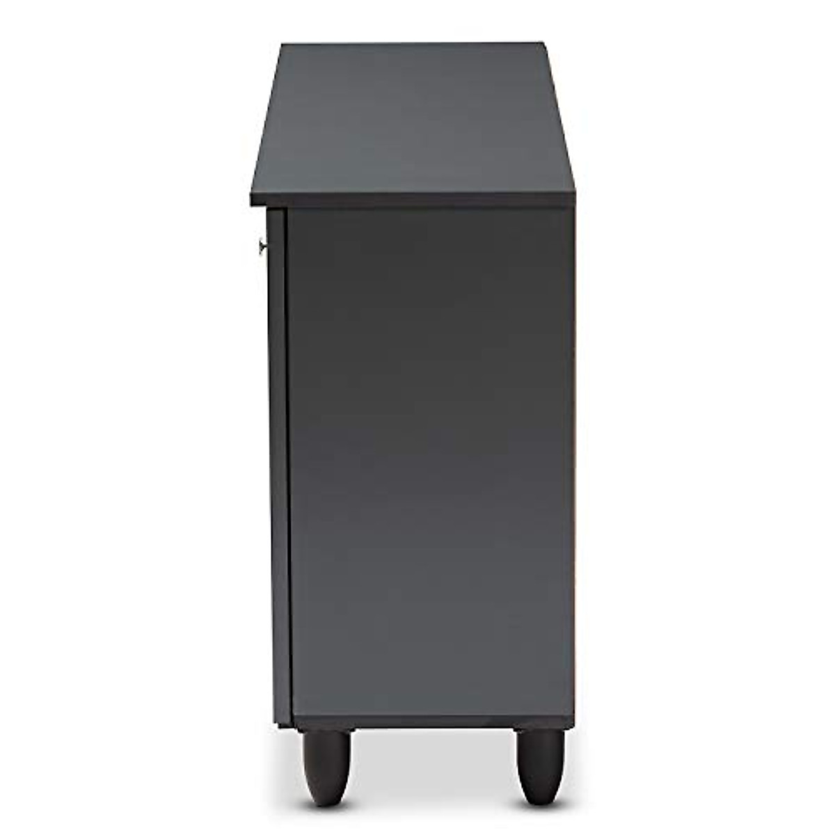 Baxton Studio Shoe Cabinets, One Size, Dark Gray