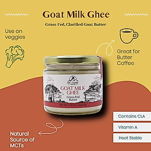 MT. CAPRA SINCE 1928 Goat Milk Ghee | Grass Fed Clarified Butter High in MCT Oil Perfect for Bulletproof Coffee, Keto, Paleo, and Whole 30 Diets | Pasture Raised and Unsalted - 10 fl oz