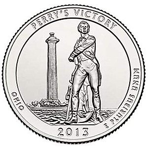 2013 P,D,S BU Perry's Victory and International Peace Memorial NP Quarter Choice Uncirculated US Mint 3 Coin Set