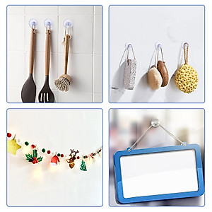 Medsuo 12pcs Suction Cup Glass Suction Pads 40mm Clear PVC Plastic Sucker Pads Without Hooks Extra Strong Adhesive Suction Holder for Home Kitchen and Bathroom Window Glass Door