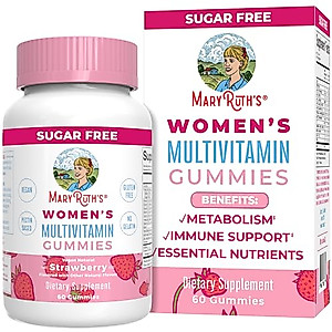 MaryRuth's Multivitamin for Women 14+ | Women's Multivitamin Gummies | Immune Support Daily Women's Multivitamin | Hair Skin and Nails Gummy Vitamins for Women | Sugar Free | 60 Count