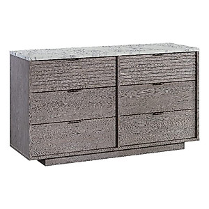 Sauder East Rock Engineered Wood Dresser in Ashen Oak Finish