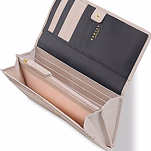 RADLEY London Womens Heritage Large Flapover Leather Wallet, LARGE, DOVE GREY