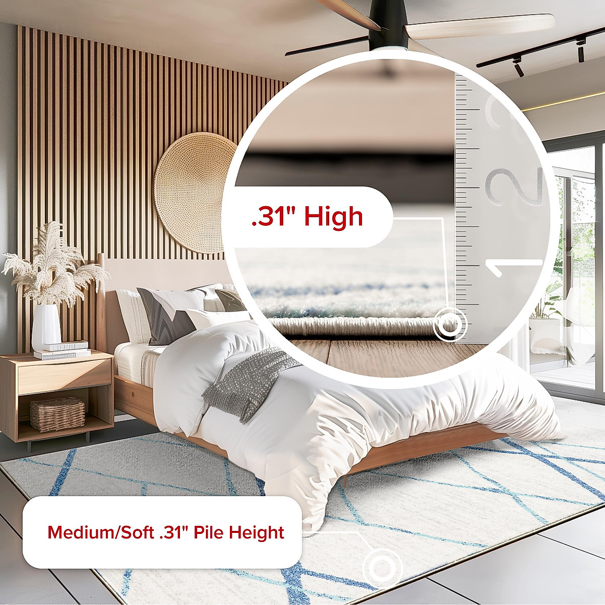 nuLOOM 8x10 Thigpen Contemporary Area Rug, Dark Orange, Abstract Lines, Non-Slip Backing, Stain Resistant, For Bedroom, Dining Room, Living Room, Hallway, Office, Kitchen, Entryway