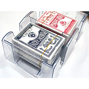 FONBEAR 6-Deck Rotating Playing Card Holder - Smooth 360 Degree Swivel Deck Holder - Playing Card Tray Great for Canasta, UNO, Blackjack, Texas Hold'em, Hand and Foot, Dealing and Discard Accessories