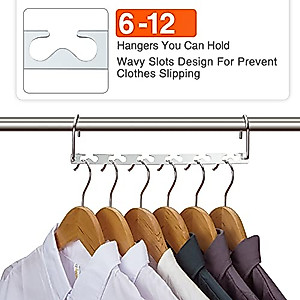 Ulimart Hangers Space Saving -12 Pack- Space Saving Hangers,Closet Organizers and Storage Space Saving Hangers for Clothes ,Hanger Organizer College Essentials Dorm Room Closet Organizers